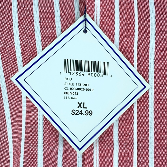 Ivy Crew | Shirts | Ivy Crew Mens Xl Red Stripe Shirt Nwt | Poshmark